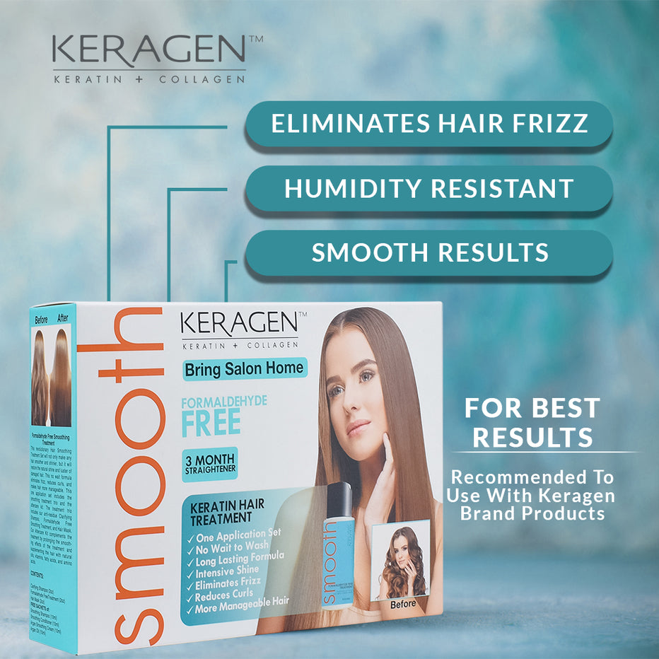 KERAGEN Brazilian Keratin Smoothing Treatment – Formaldehyde-Free ...