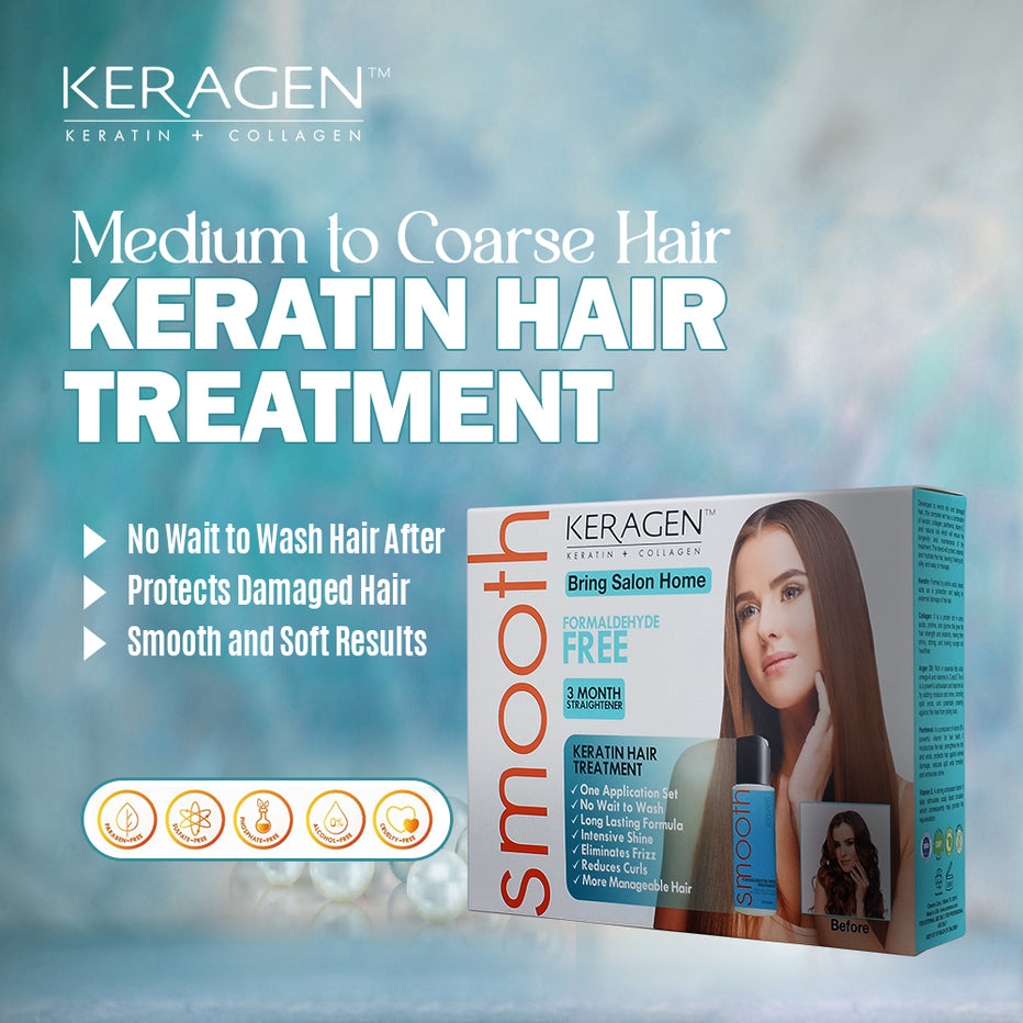 KERAGEN Brazilian Keratin Smoothing Treatment – Formaldehyde-Free ...